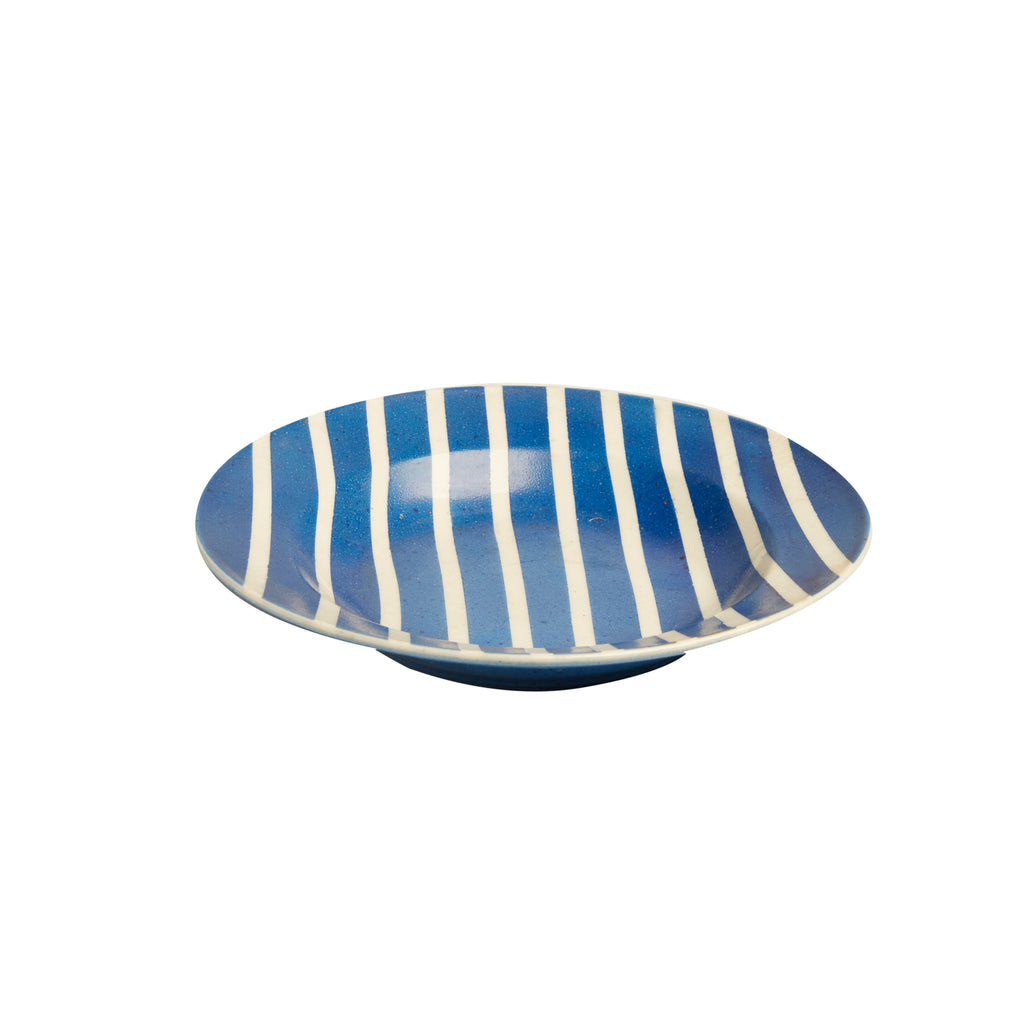 Pair of Contemporary Blue Geometric Plates – Anthony Baratta LLC